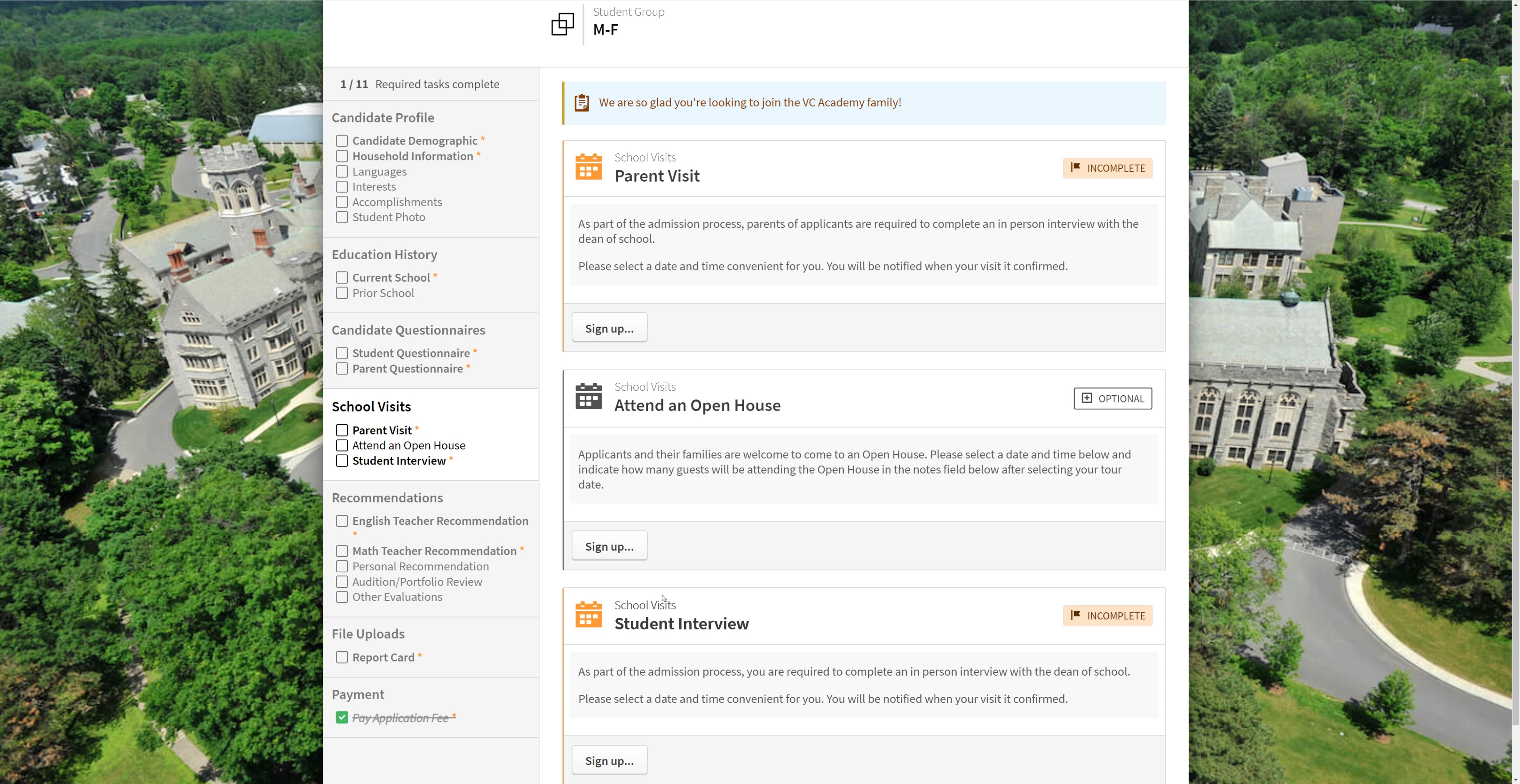 Configuring Admission Visits in AP3