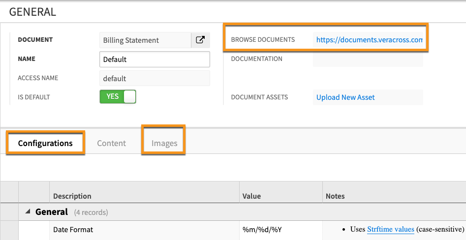 Billing Statement Document Configuration