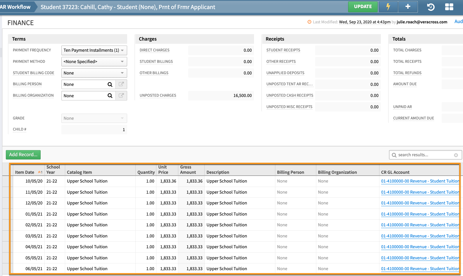 Overview of Splitting Charges into Installments