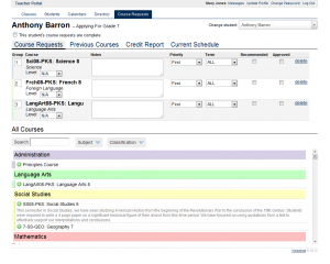 Course Request Overview