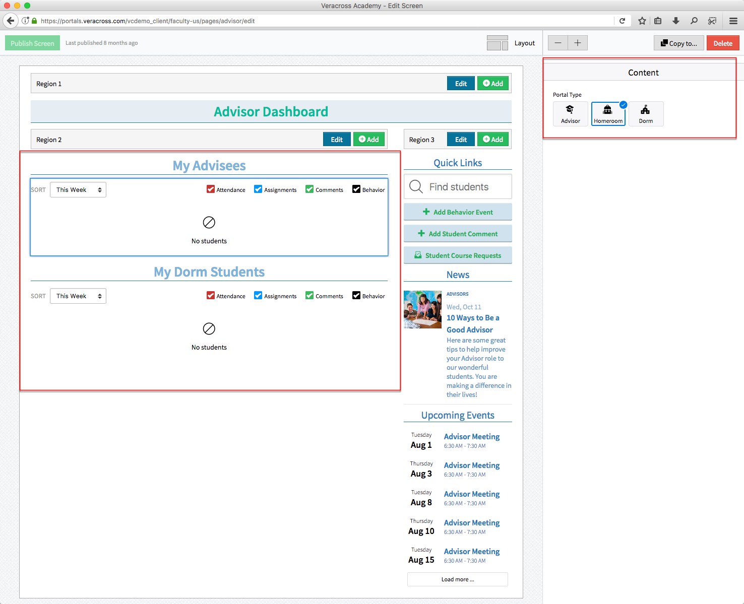 Teacher Portal Components