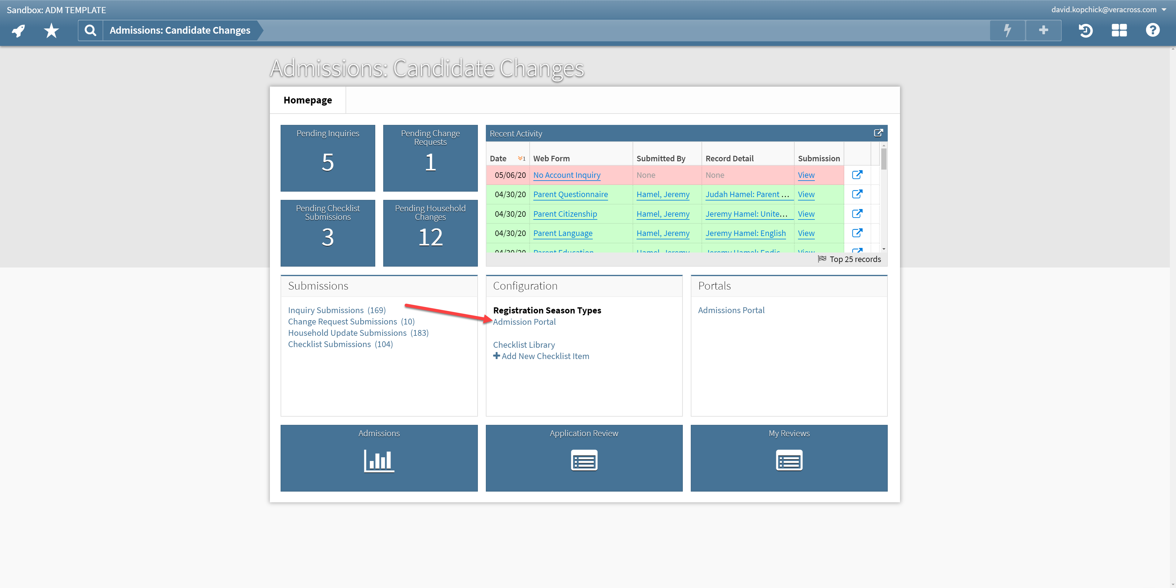 Veracross Recommendation Forms