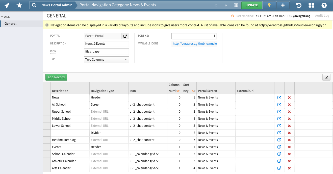 Portal Admin Homepage and Detail Screens Overview