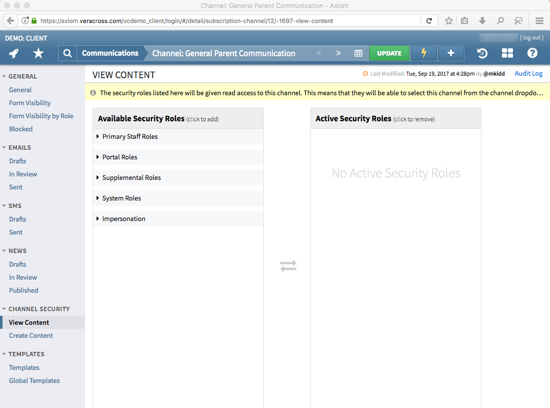 Communication Channel Management in Composer