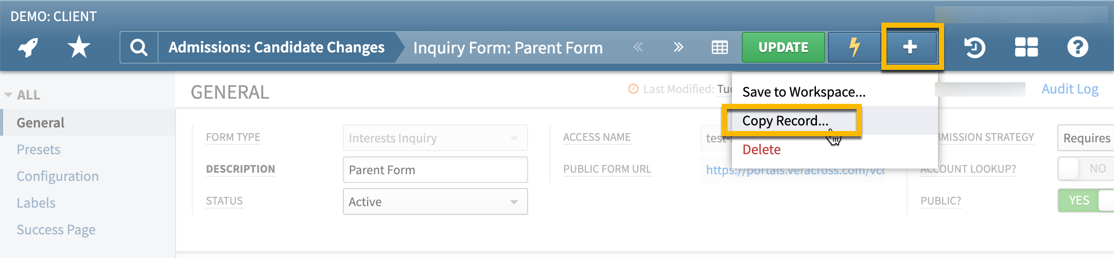 Admission Portal 3 Inquiry Forms