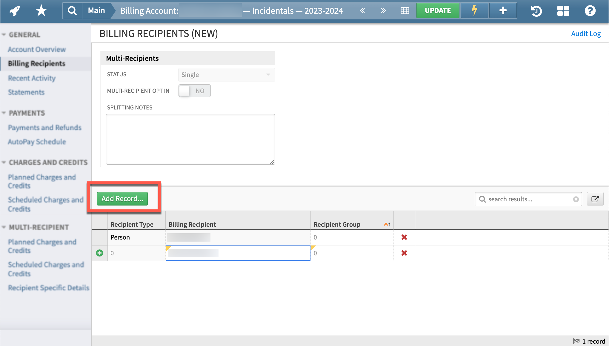 Multi-Recipient Split Billing with Student Billing - Axiom