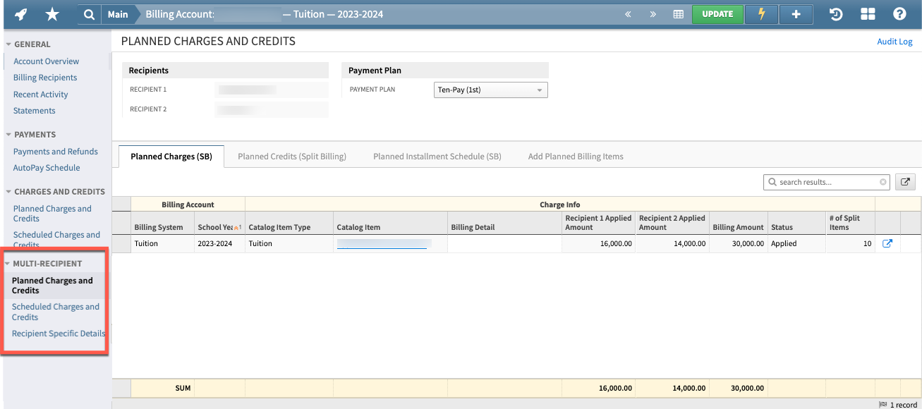 Multi-Recipient Split Billing with Student Billing - Axiom