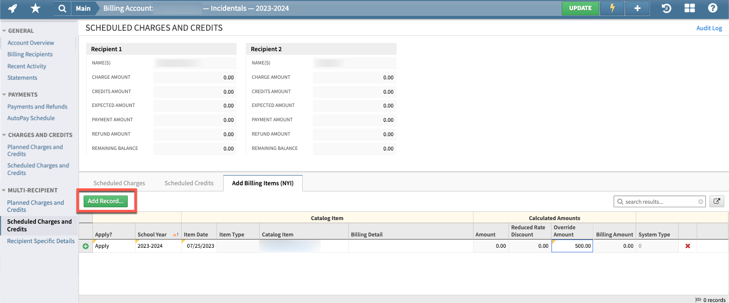 Multi-Recipient Split Billing with Student Billing - Axiom