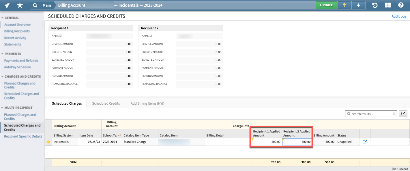 Multi-Recipient Split Billing with Student Billing - Axiom