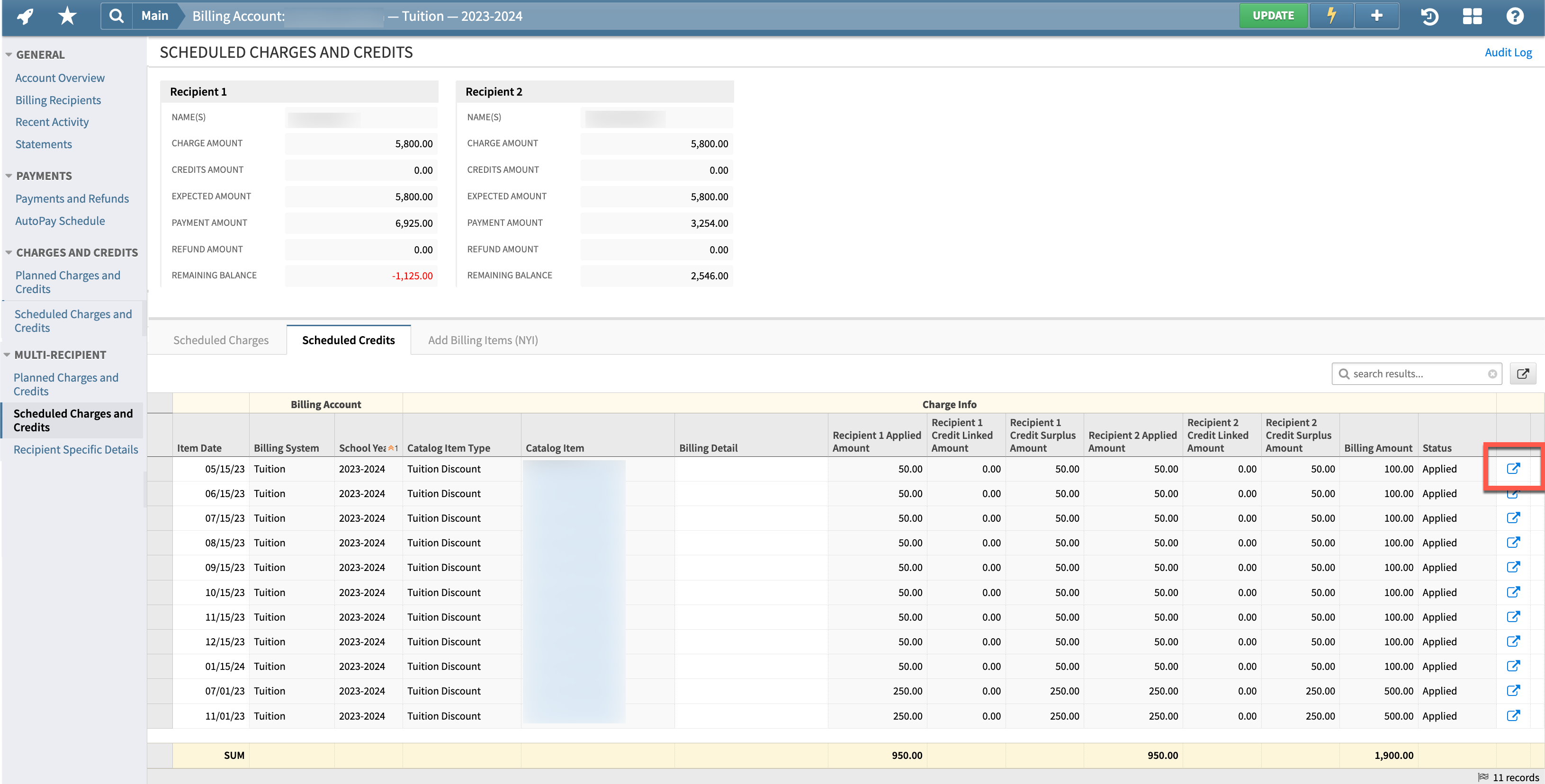 Multi-Recipient Split Billing with Student Billing - Axiom