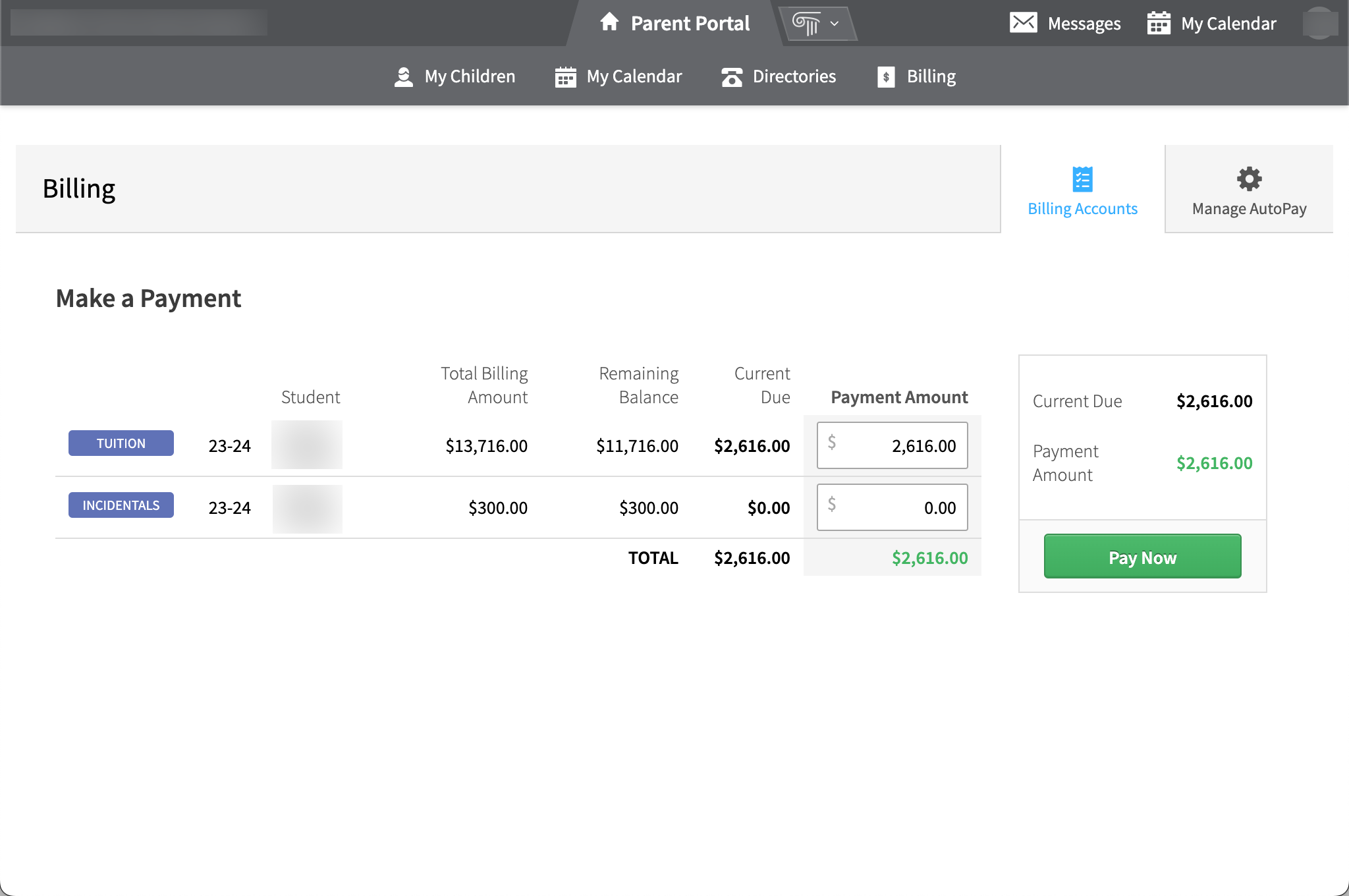 Multi-Recipient Split Billing with Student Billing - Axiom