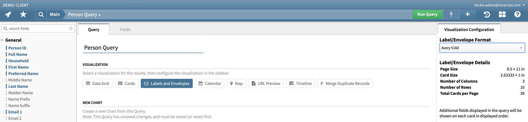 Query Design: Labels and Envelopes