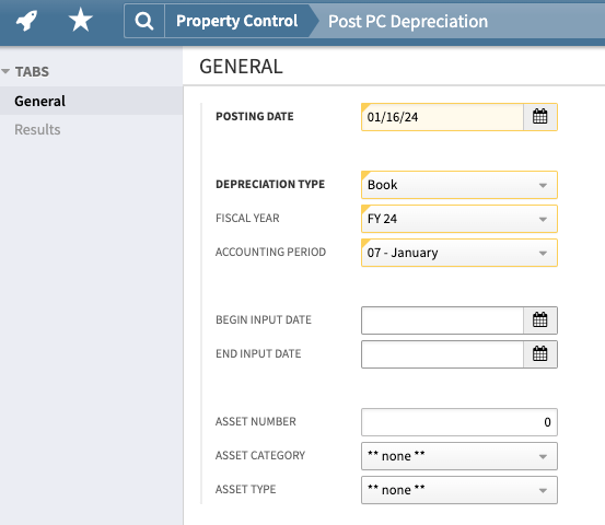 How do I post Fixed Asset Depreciation? - Axiom