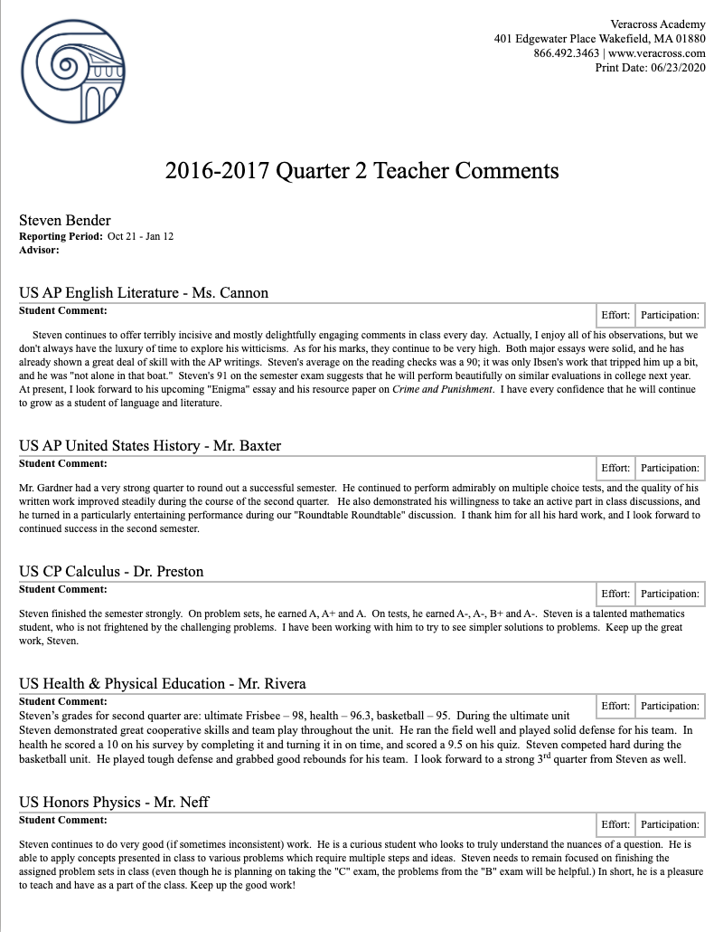 The School-Configurable Academic Document