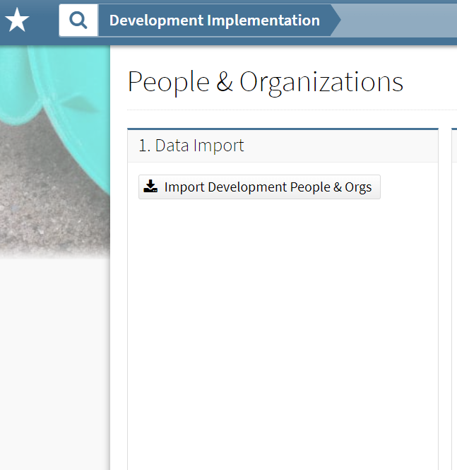 Data Import Worksheets: Development