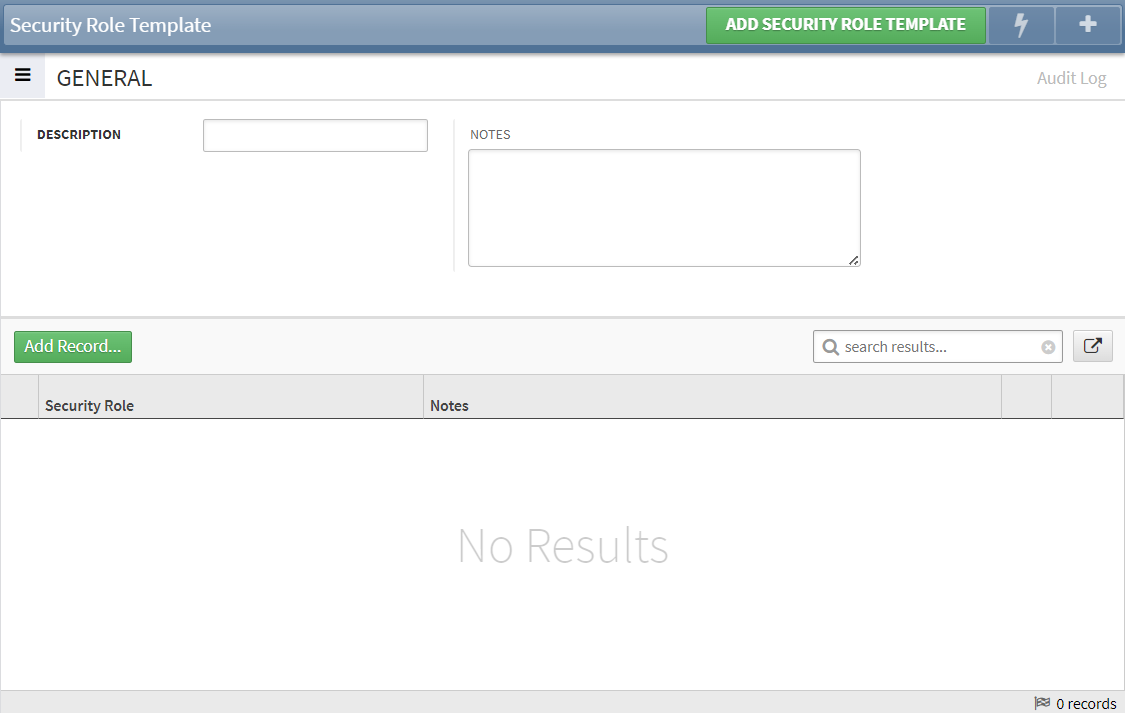 Security Role Templates Overview