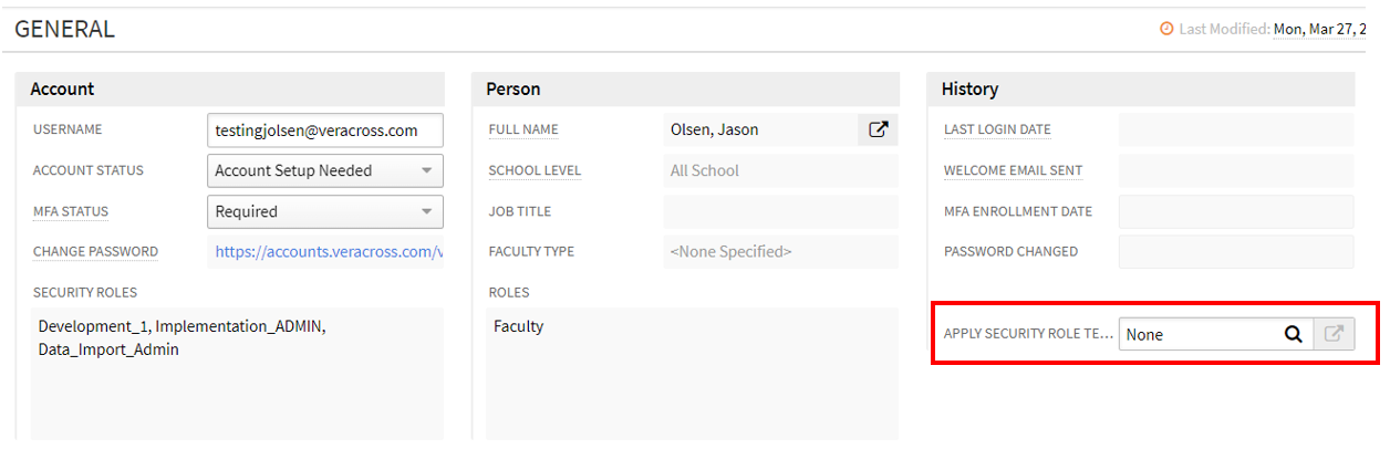 Security Role Templates Overview