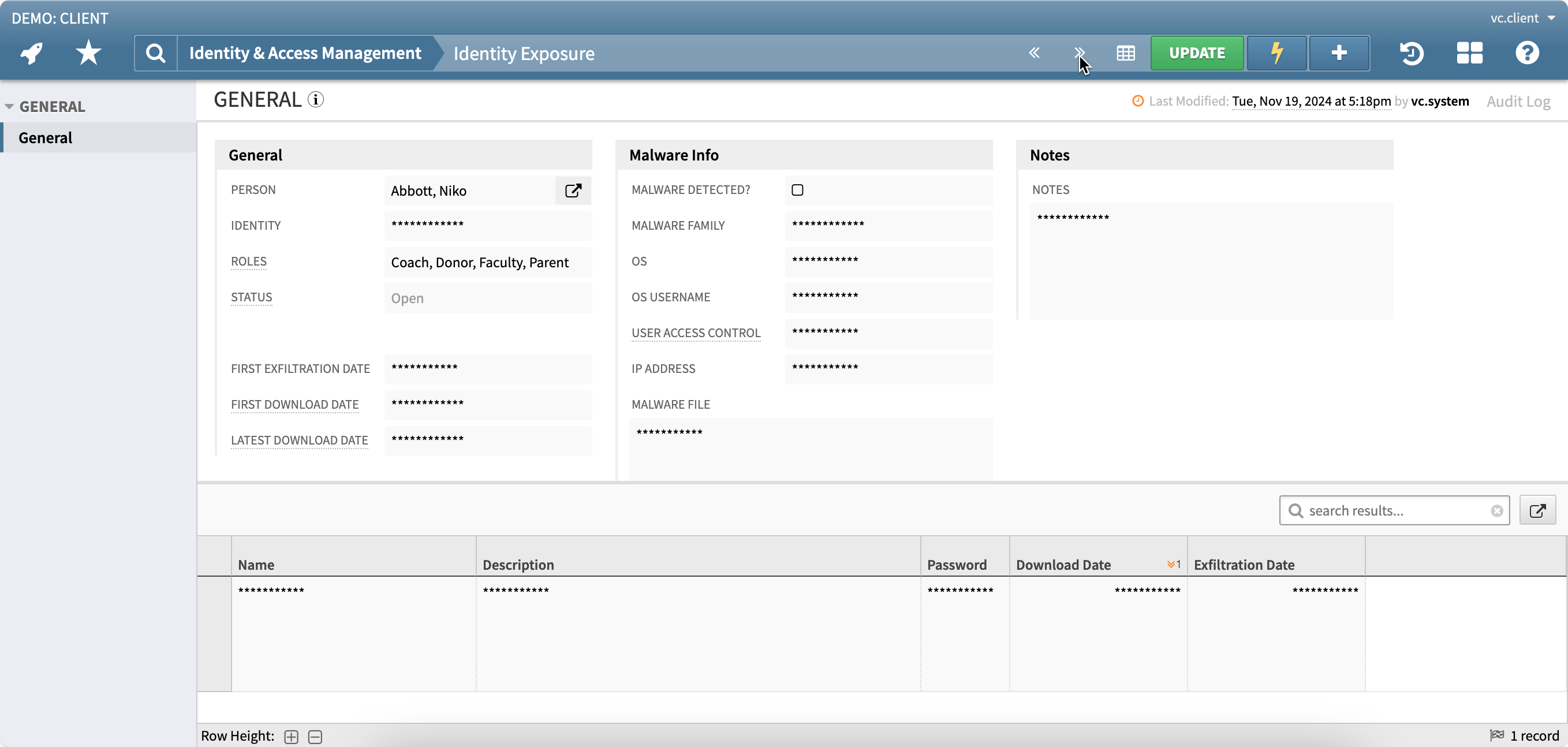 Identity Exposure Monitoring