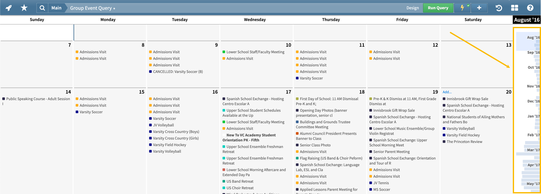 Query Design: Calendars