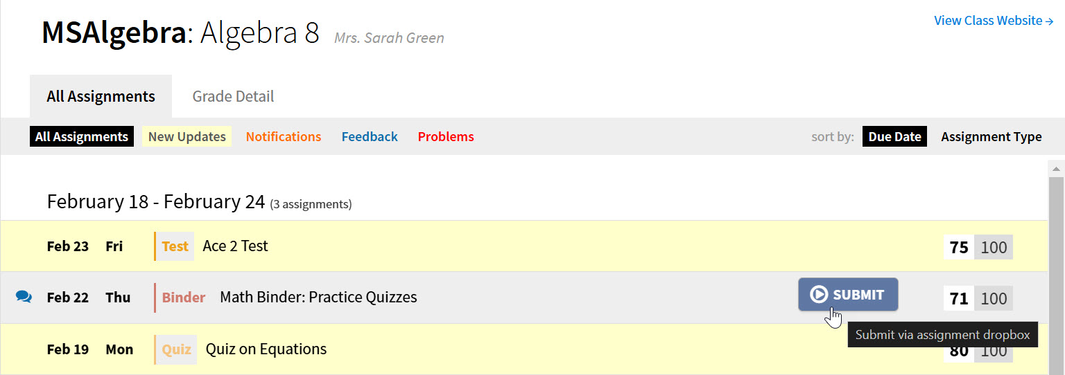 Student Portal Configuration