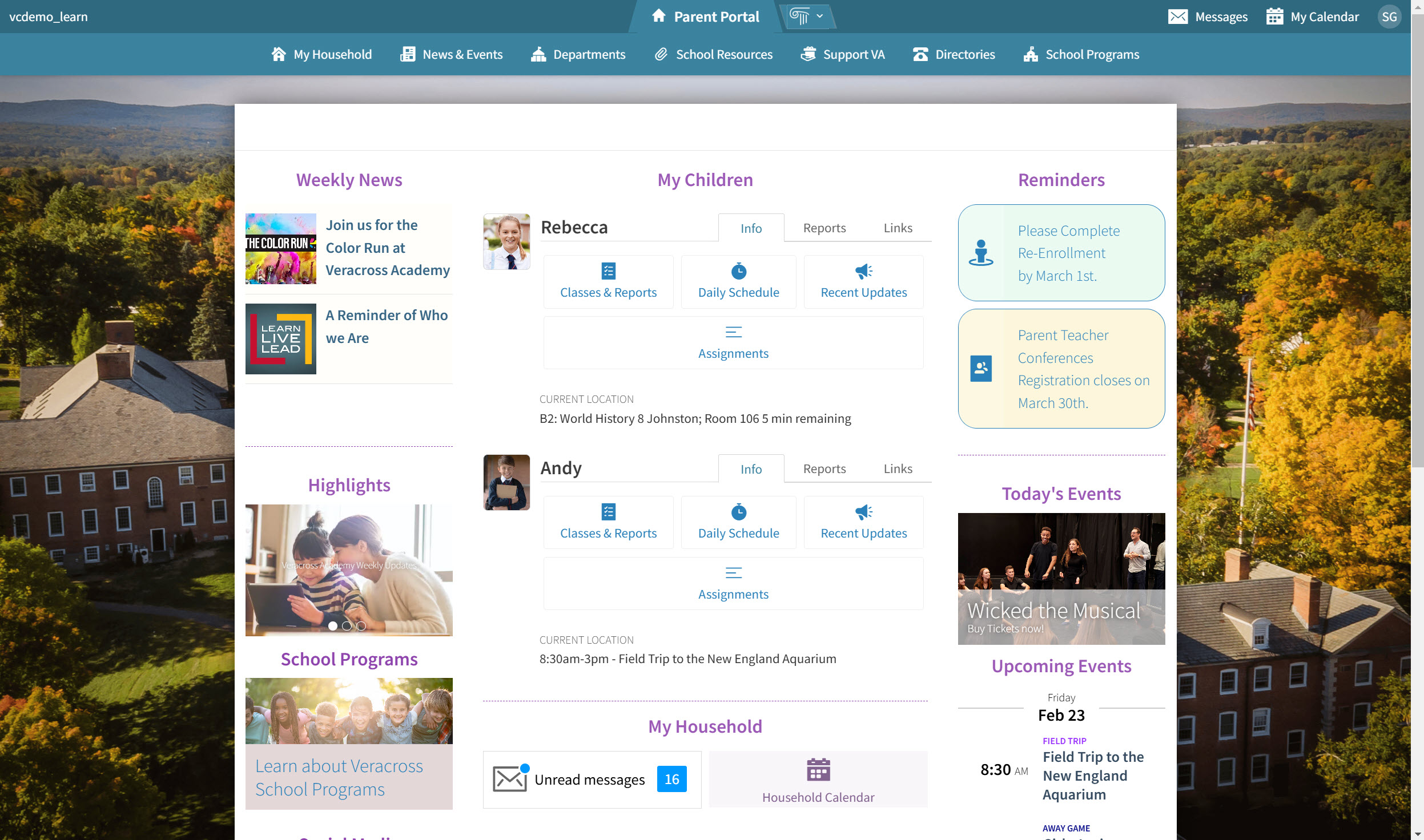 Parent Portal Configuration