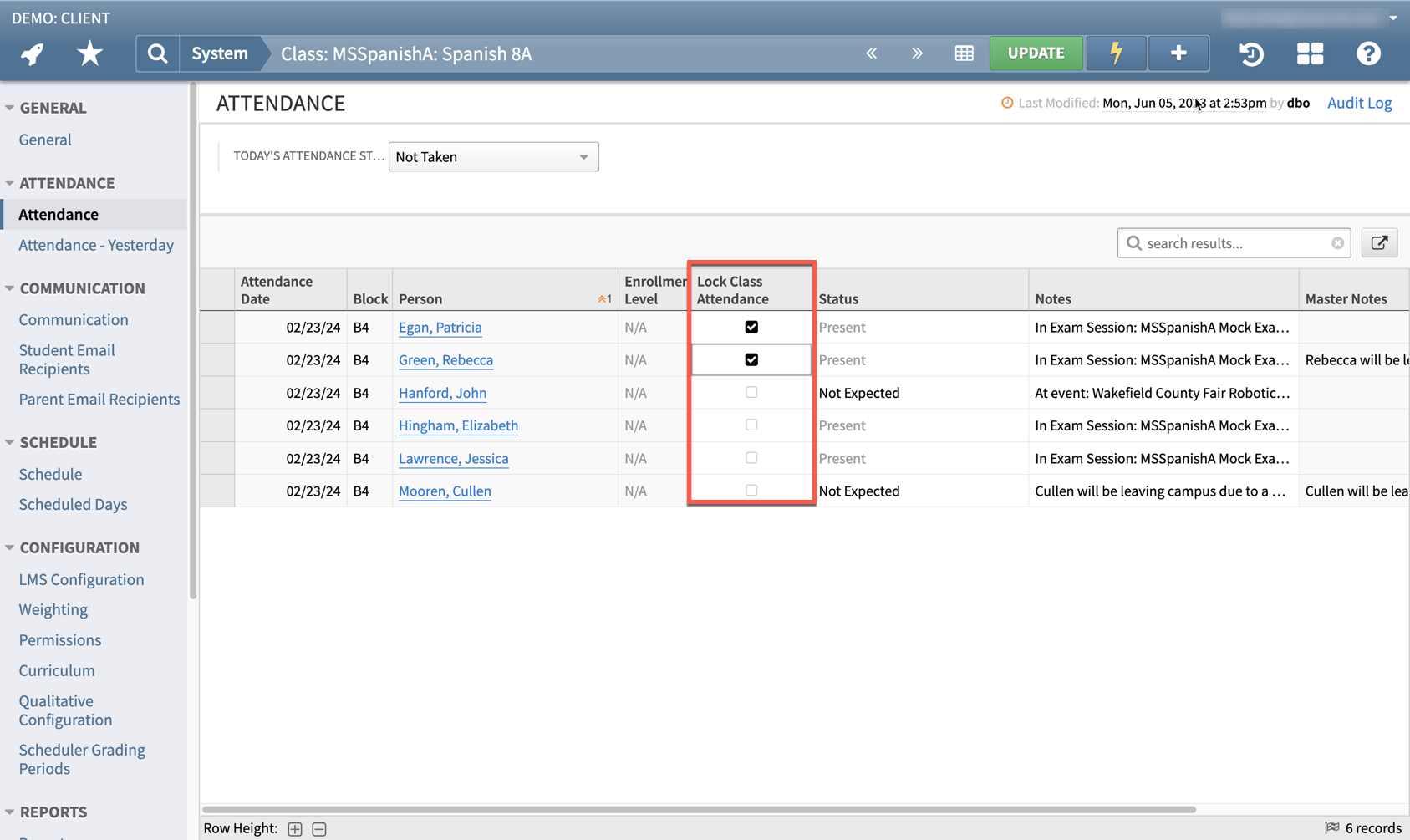 Feature Overview: The Attendance Interface