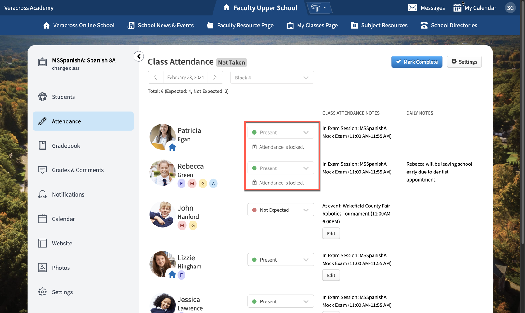 Feature Overview: The Attendance Interface