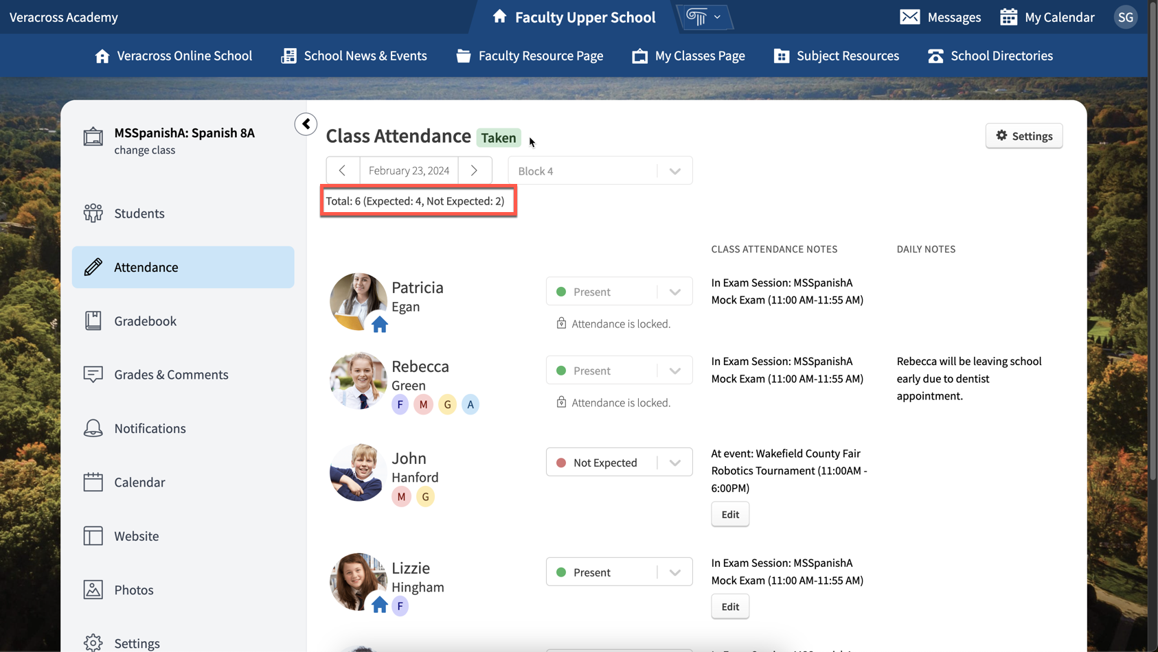 Feature Overview: The Attendance Interface
