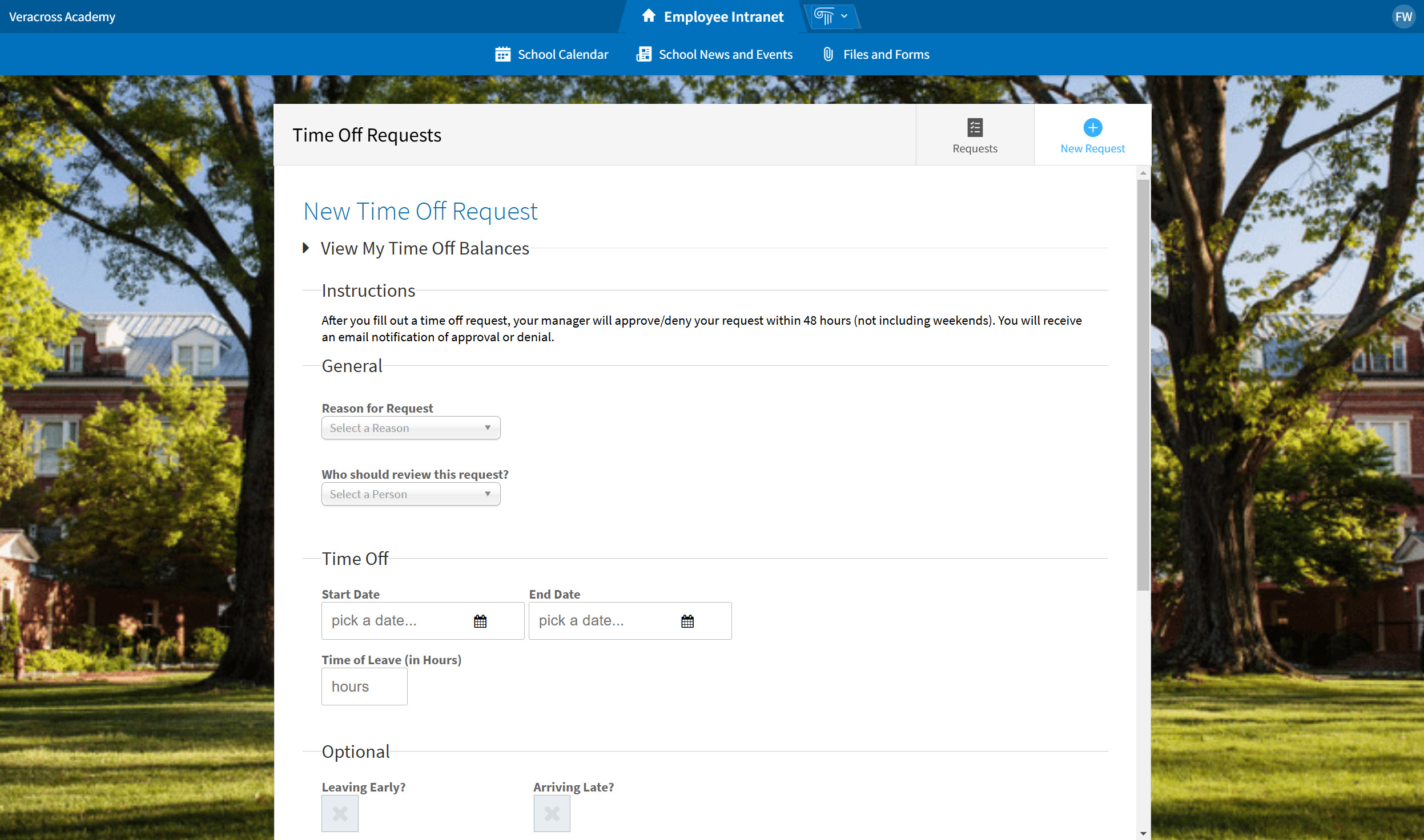 Employee Portal Configuration