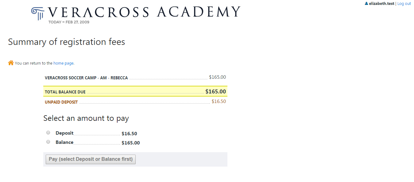 Email Receipt Configuration in Other Programs Registration