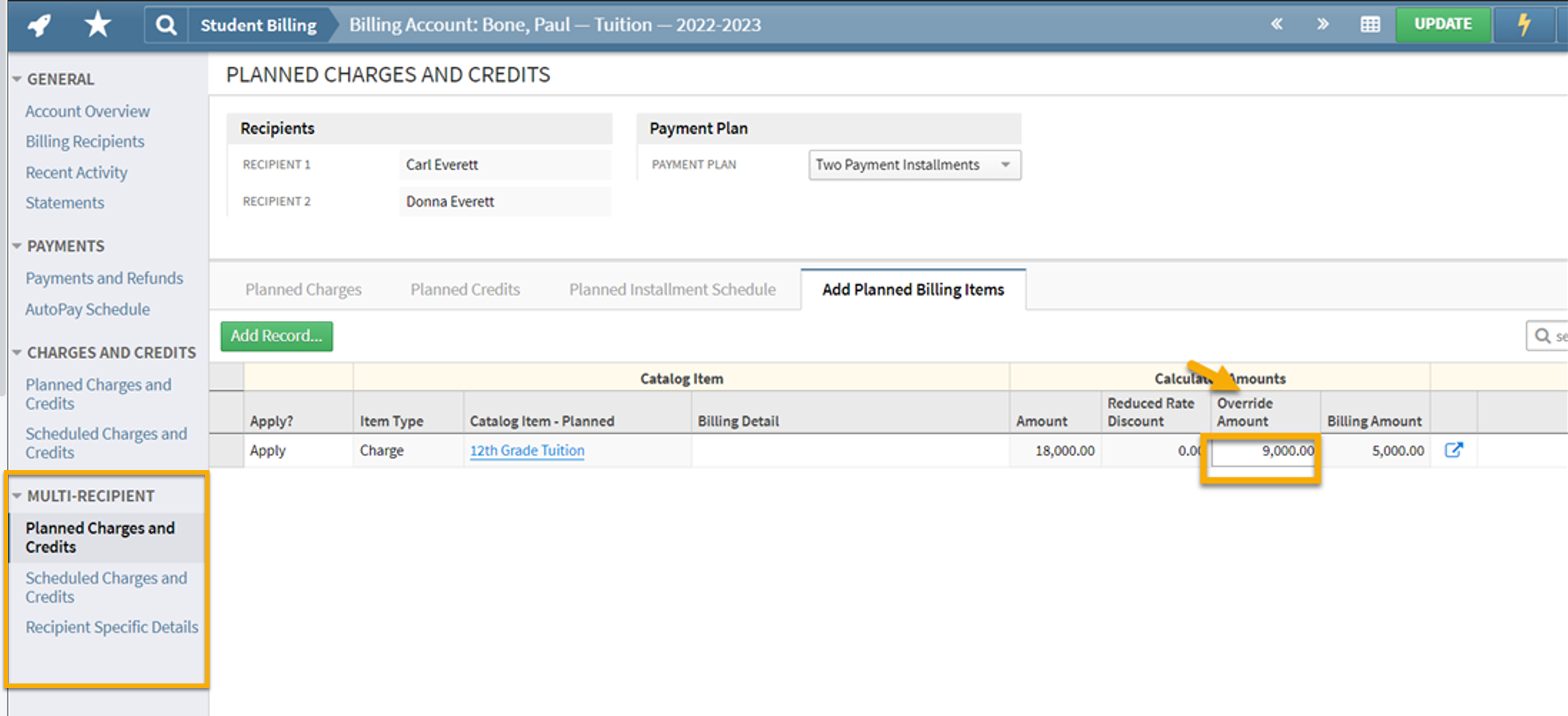 How to Assign Different Payment Plans to Billing Recipients on a Multi ...