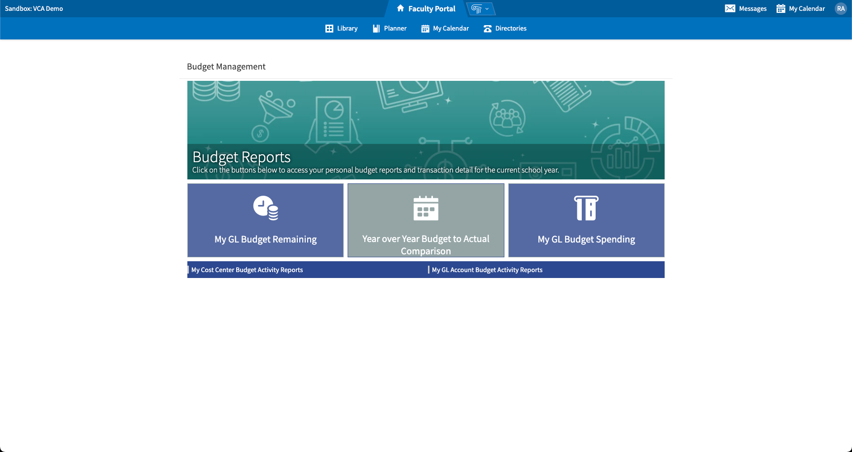 Budget Portal Configuration
