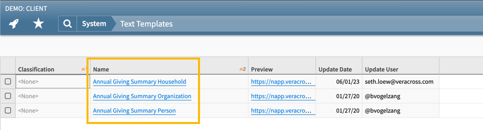 Annual Giving Summary Document Overview