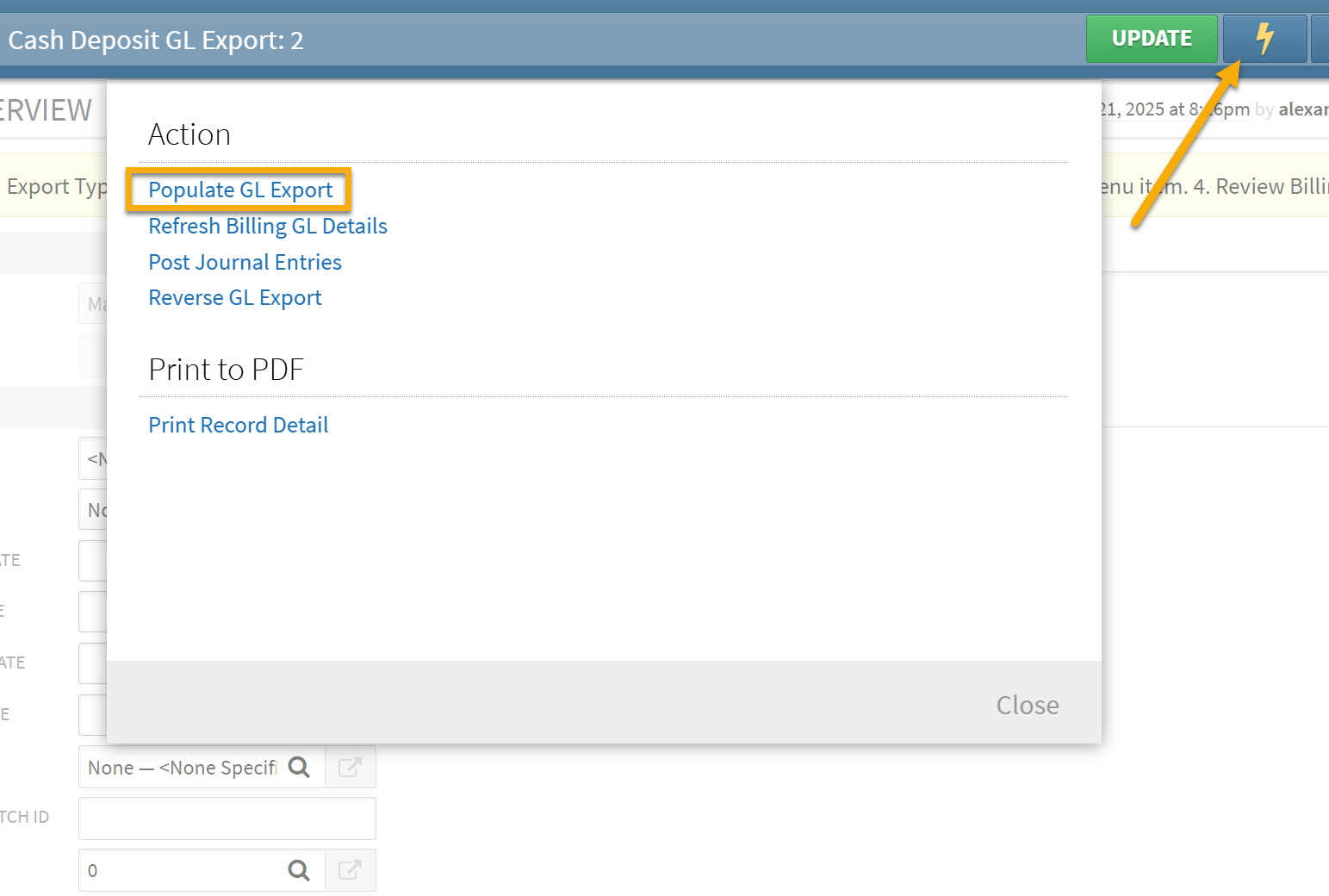 Export Journal Entries from Student Billing - Axiom