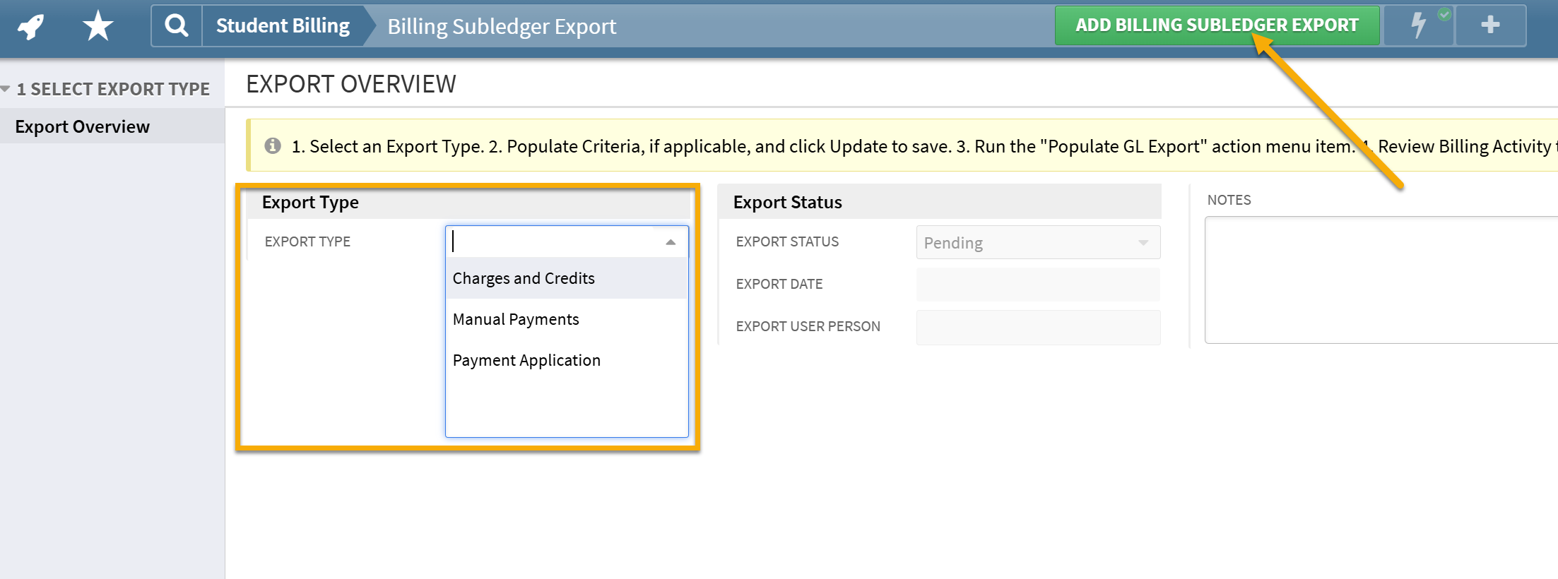 Export Journal Entries from Student Billing - Axiom