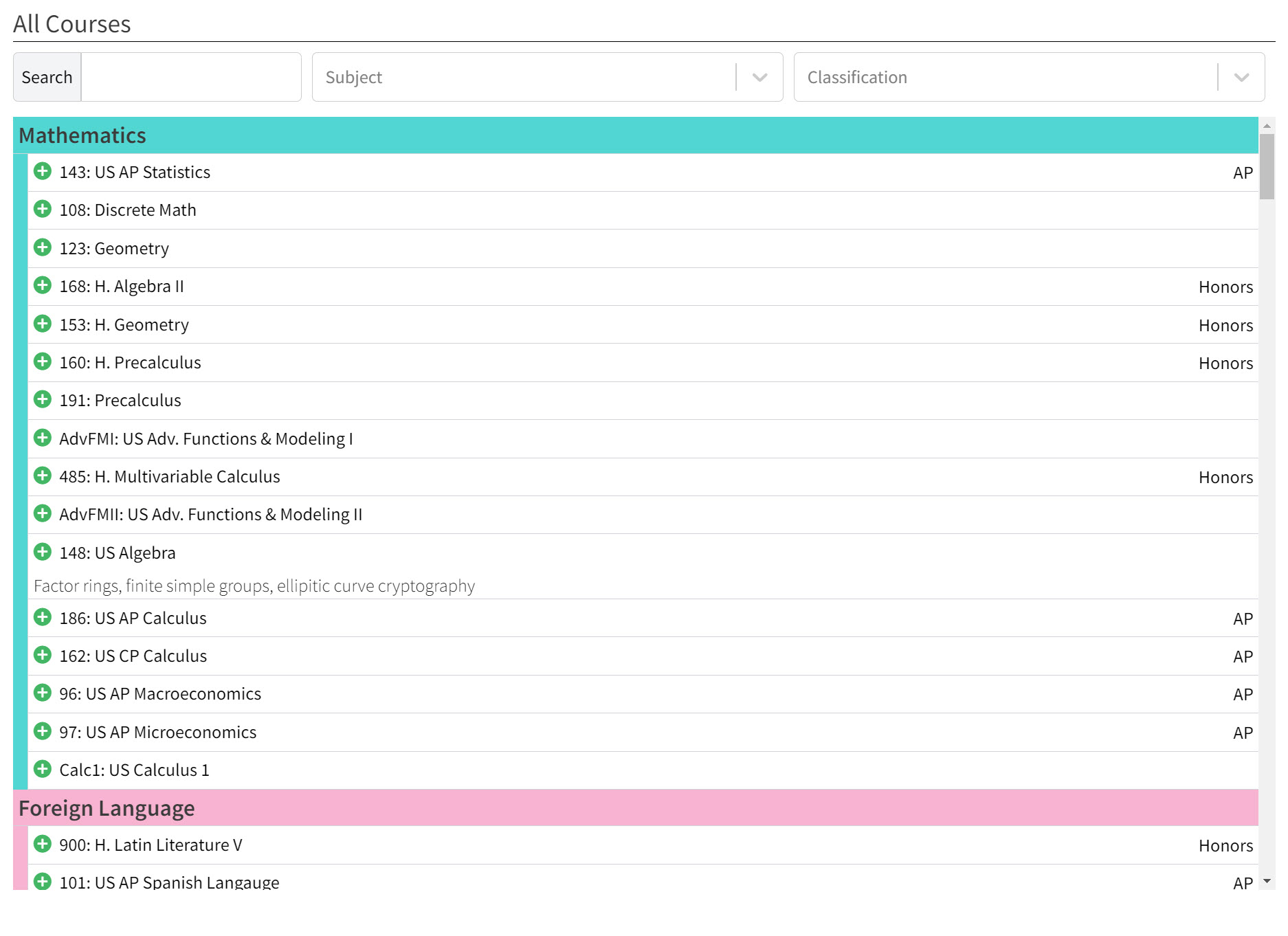 Entering Course Requests in the Student Portal