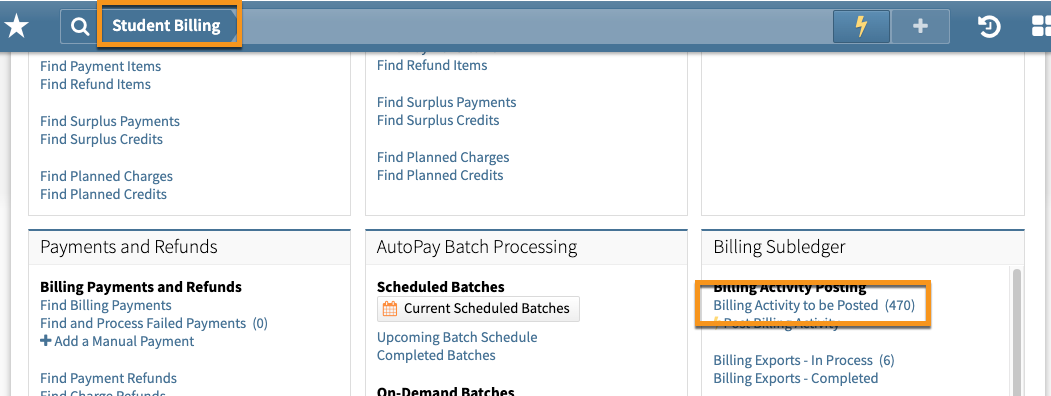 Export Journal Entries from Student Billing to General Ledger - Axiom
