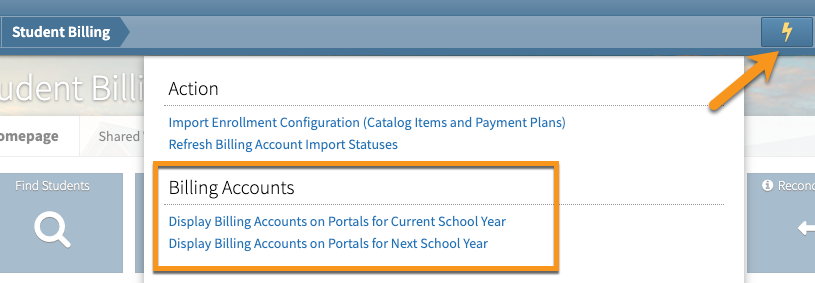 Portal Billing Page Configuration with Student Billing - Axiom