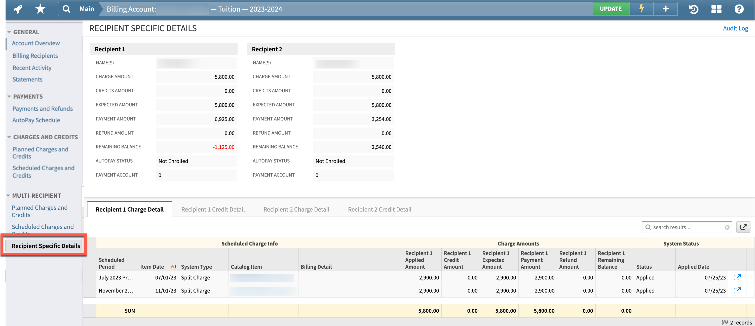 Multi-Recipient Split Billing with Student Billing - Axiom