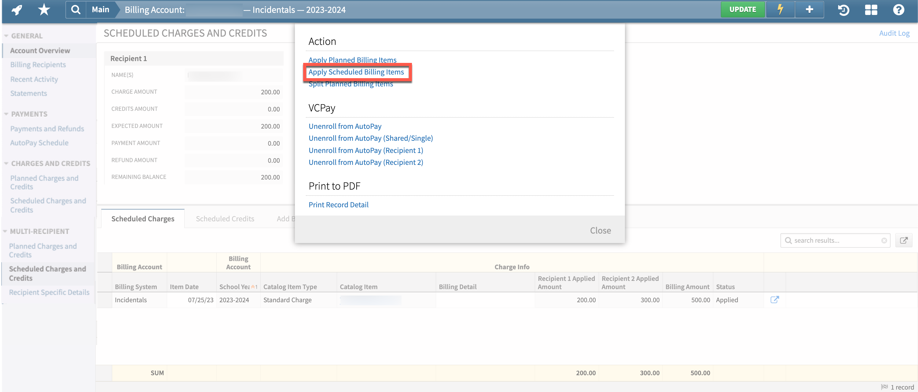 Multi-Recipient Split Billing with Student Billing - Axiom