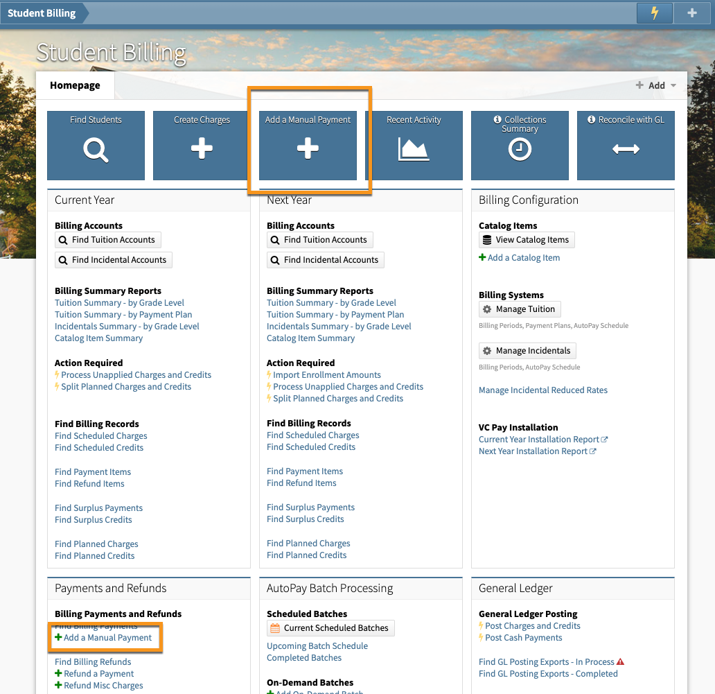 How to add a Manual Payment to a Statement