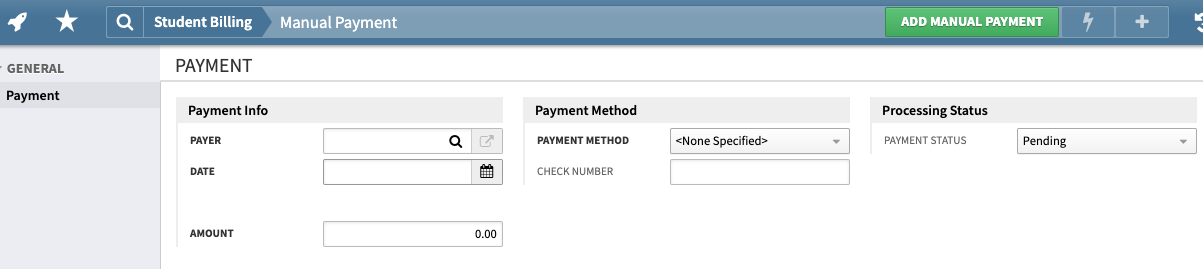 How to add a Manual Payment to a Statement