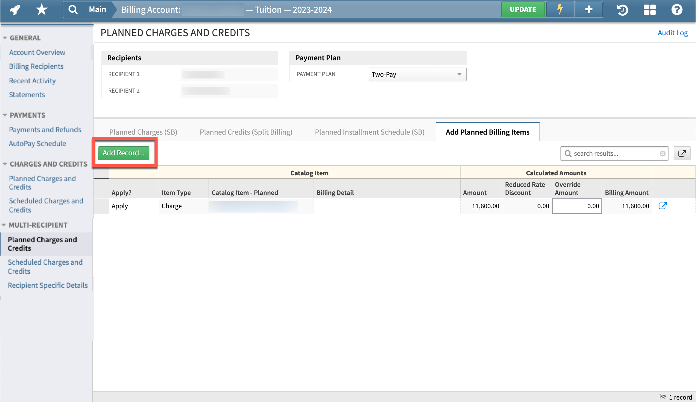 Multi-Recipient Split Billing with Student Billing - Axiom