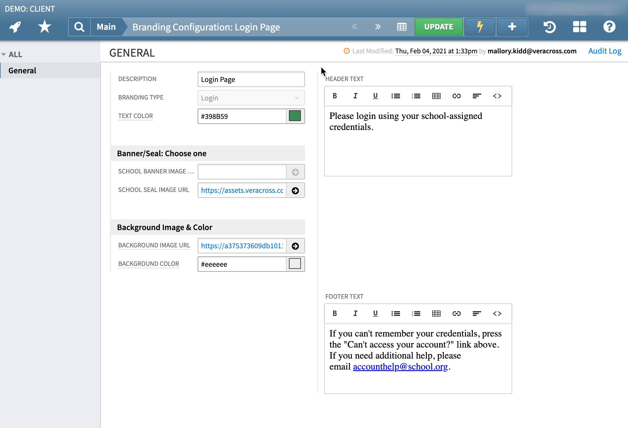 Branding Configuration