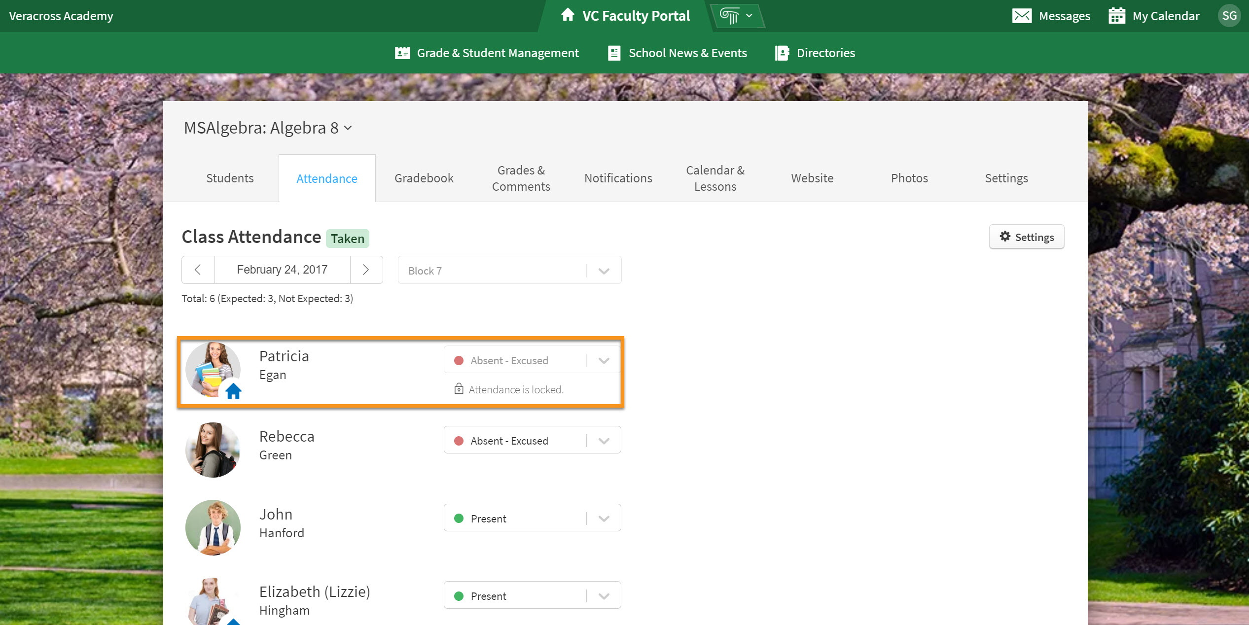 Tracking Daily or Class Attendance
