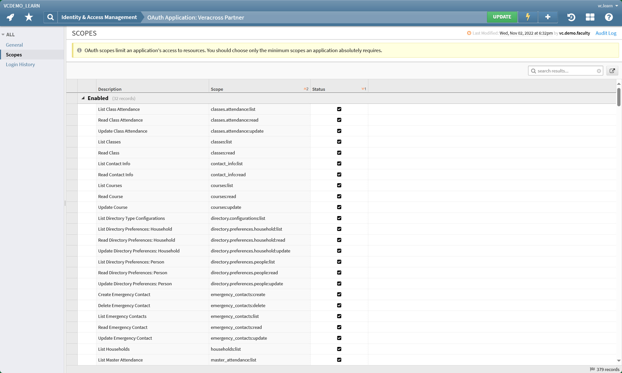 Setting Up New Integration Partners in Veracross API