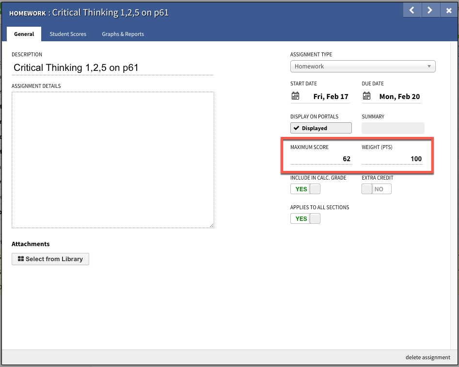What are the different ways I can calculate assignment grades in the ...