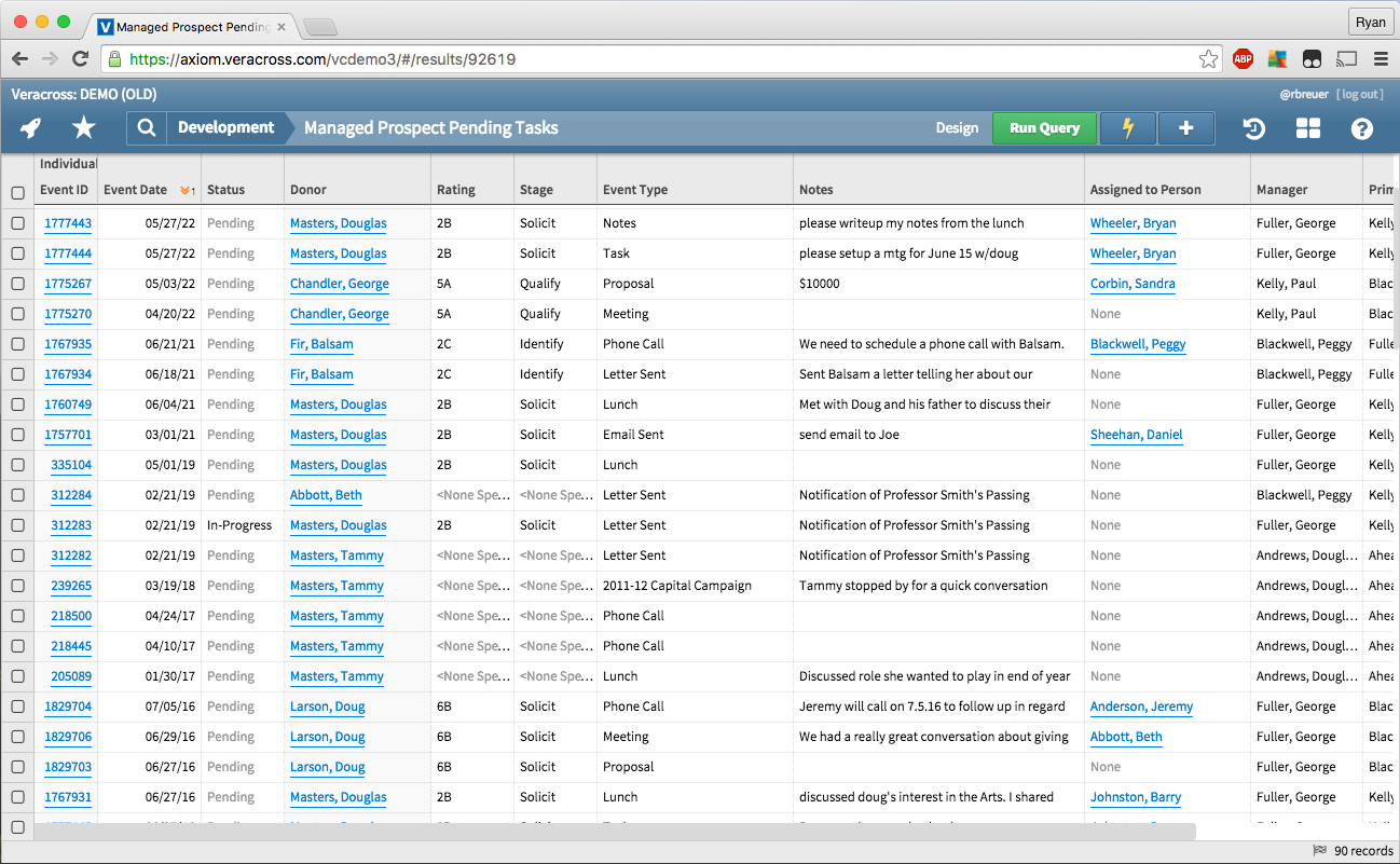 Prospect Management Overview in the Development 2.0 Module