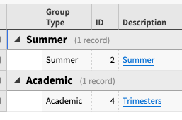 What are Summer Grading Periods/Period Groups?