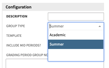 What are Summer Grading Periods/Period Groups?